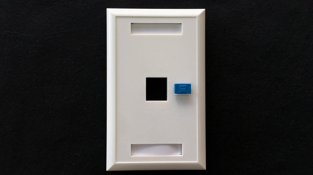 Faceplate o Placa RJ-45 para 1 Toma Jack De Redes con etiqueta ...