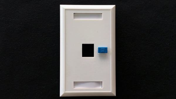 Faceplate o Placa RJ-45 para 1 Toma Jack De Redes con etiqueta ...